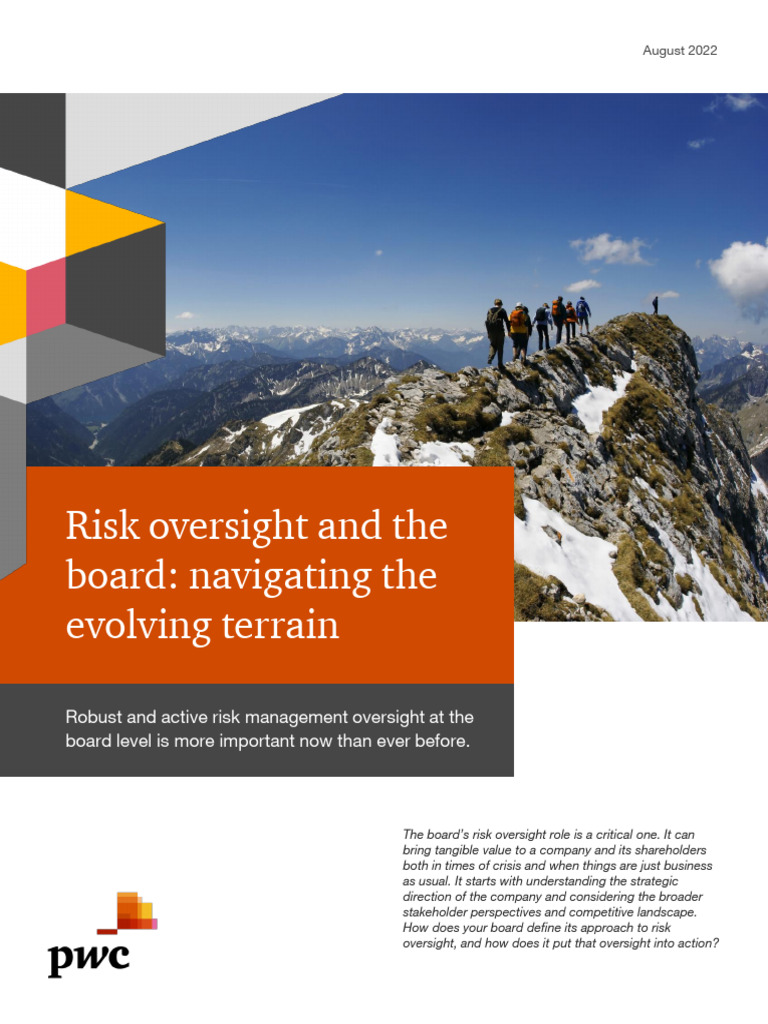 PWC Risk Oversight and The Board Navigating The Evolving Terrain | PDF ...