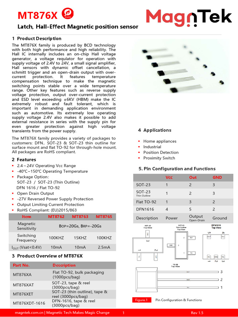 MT876X Series Datasheet Rev 1.5 - 26 | PDF | Electrical Engineering | Electronics