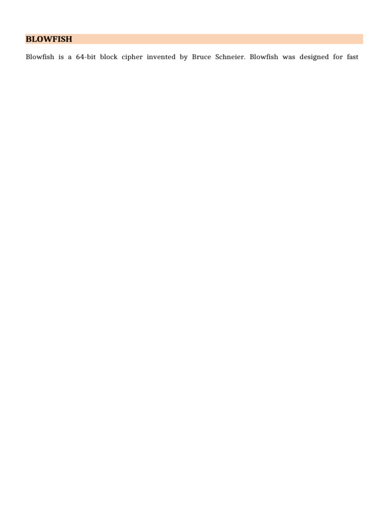 BLOWFISH | PDF