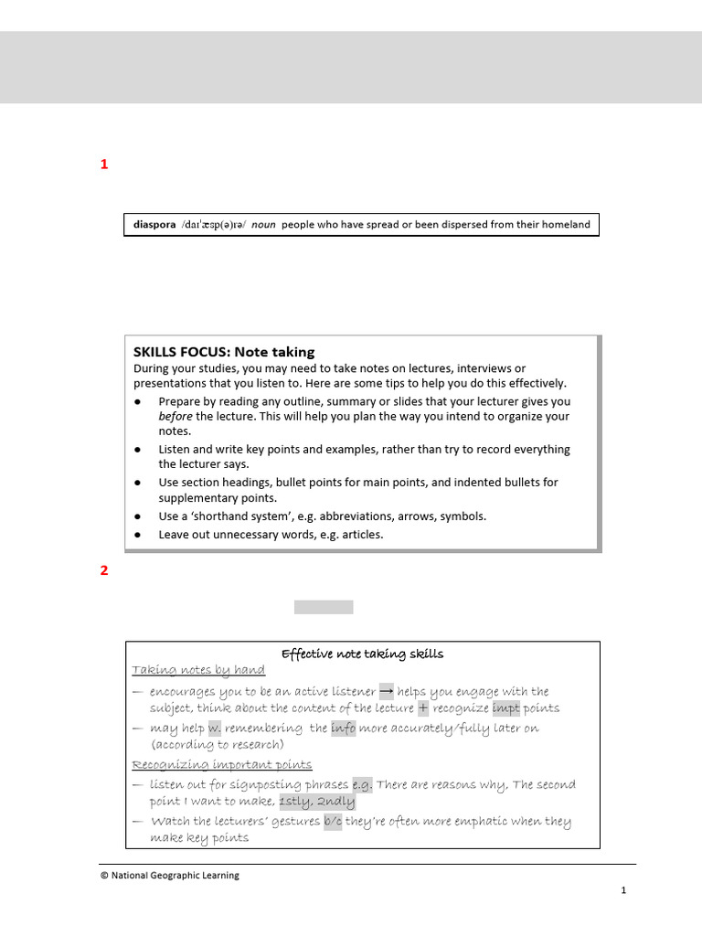 Life EAP Int Listening Unit 1 Worksheet | PDF | Identity (Social Science)