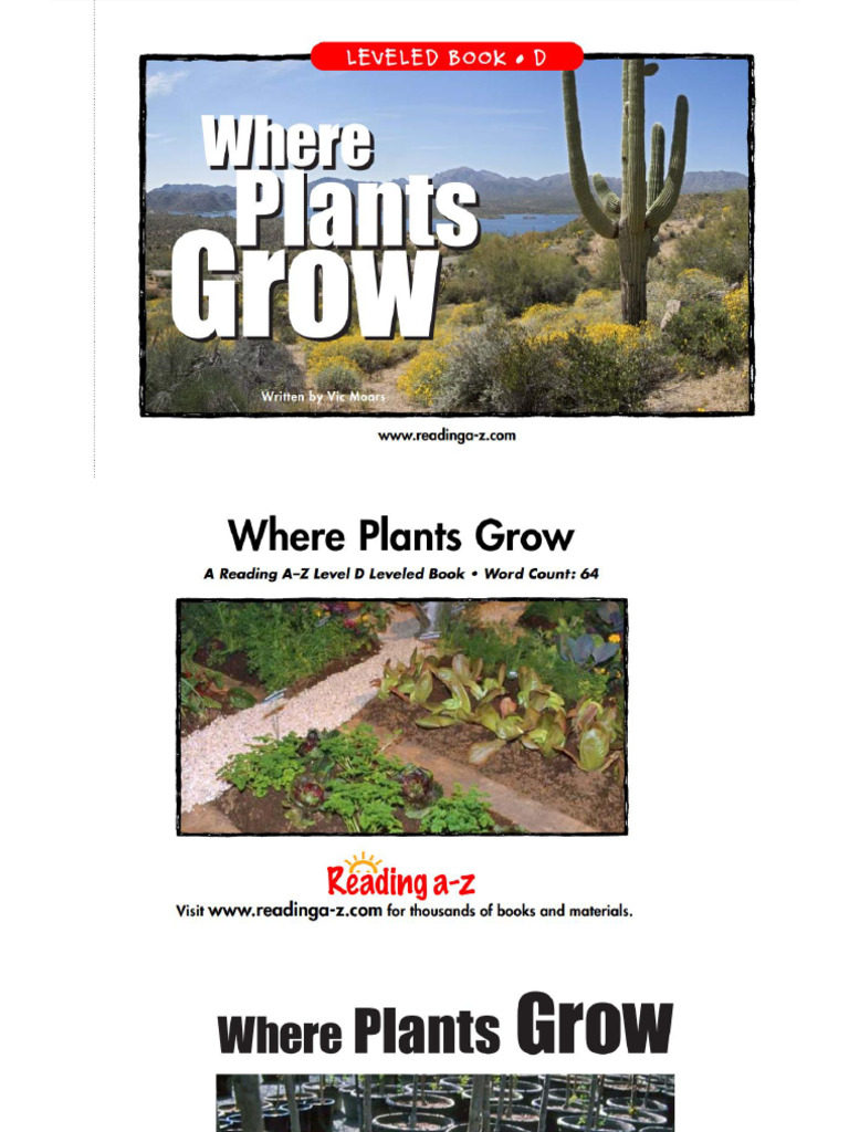 Book-Where Plants Grow | PDF