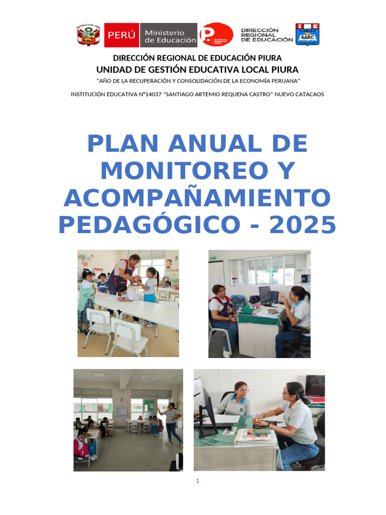 Plan Monitoreo y Acompañamiento 2025 | PDF | Enseñando | Pedagogía