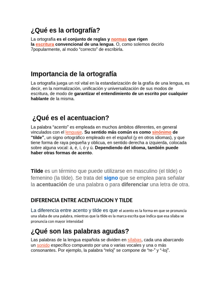Qué Es La Ortografía | PDF | Ortografía | Sílaba