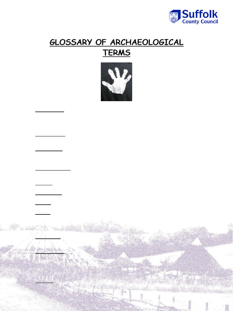 2011 Glossary of Arch Terms | PDF | Archaeology | Pottery