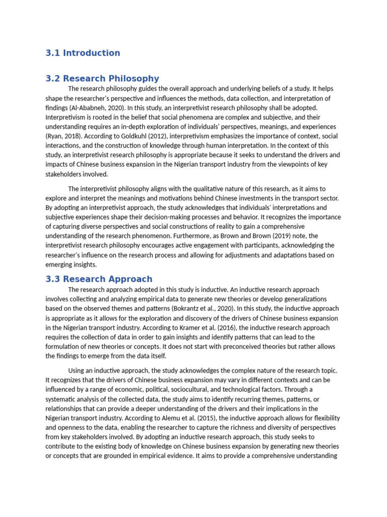 CHAPTER THREE - Edited | PDF | Qualitative Research | Science