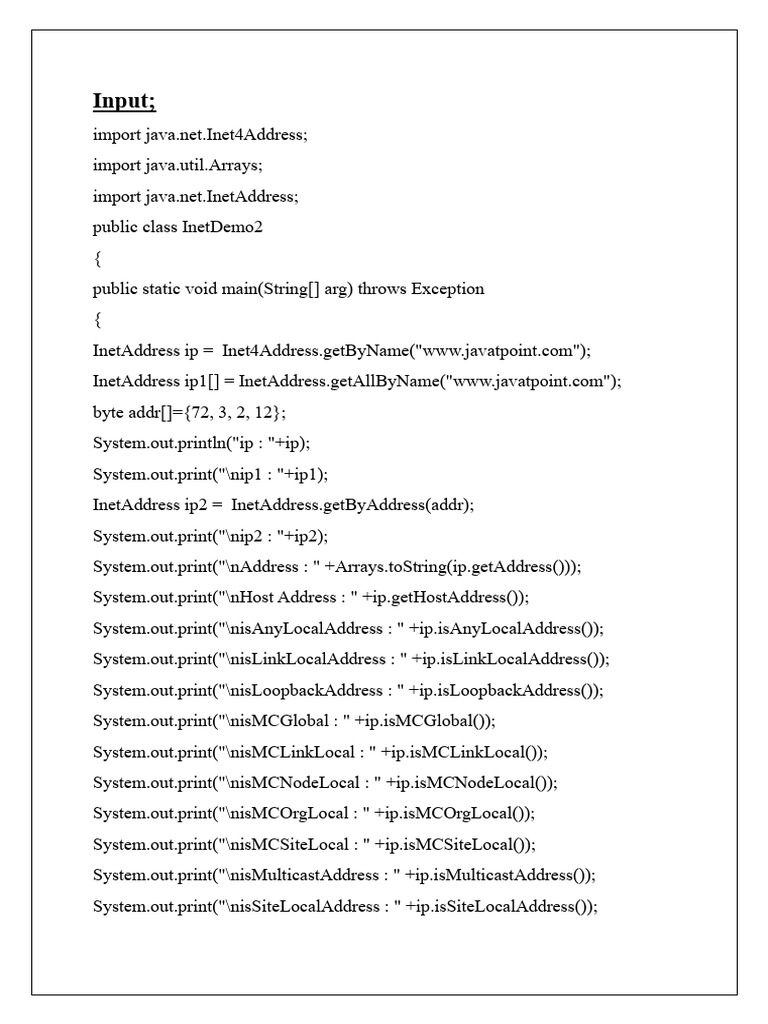 Prac 8 Output Java | PDF