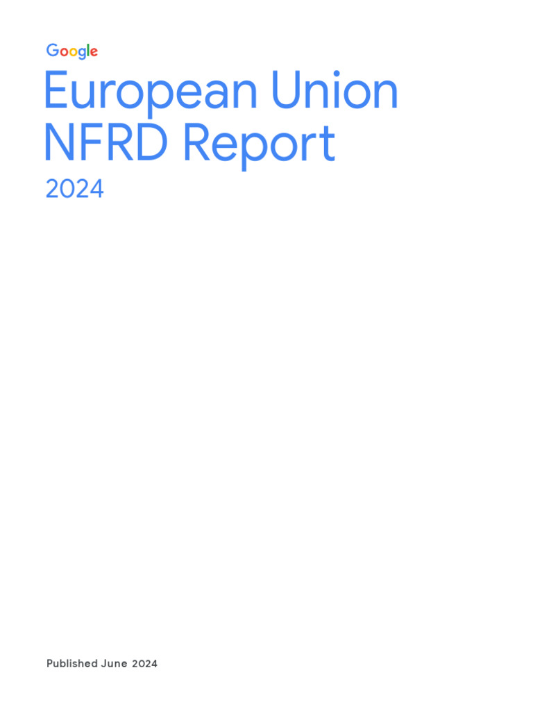Google NFRD Report 2024 Overview | PDF | Sustainability | Climate ...
