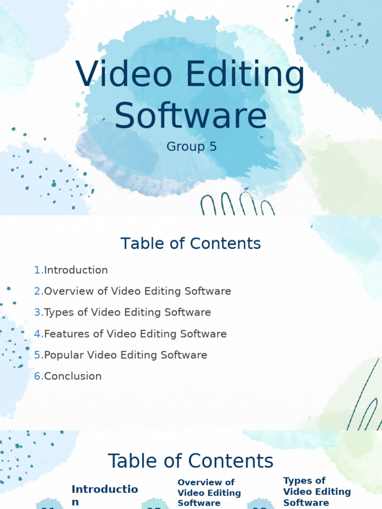 Essential Video Editing Software Guide | PDF | Editing | Software