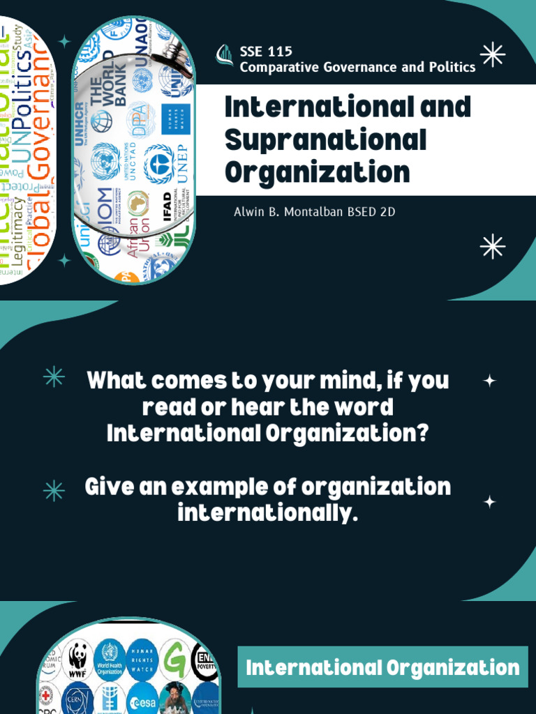 International and Supranational Organization & Adaptation of Social ...