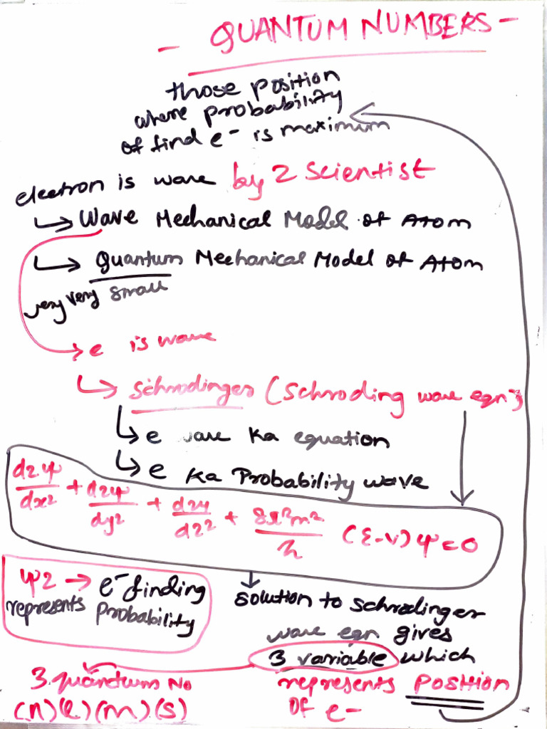 Atomic Structure - Quantum Numbers | PDF