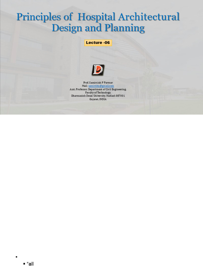 Hospital Design Principles and Planning | PDF | Hospital | Sustainable ...