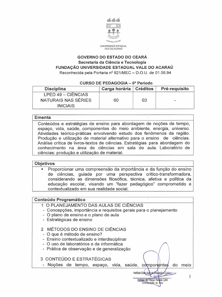 LPED49 - CIENCIAS NAT. NAS SERIES INICIAIS (1) | PDF