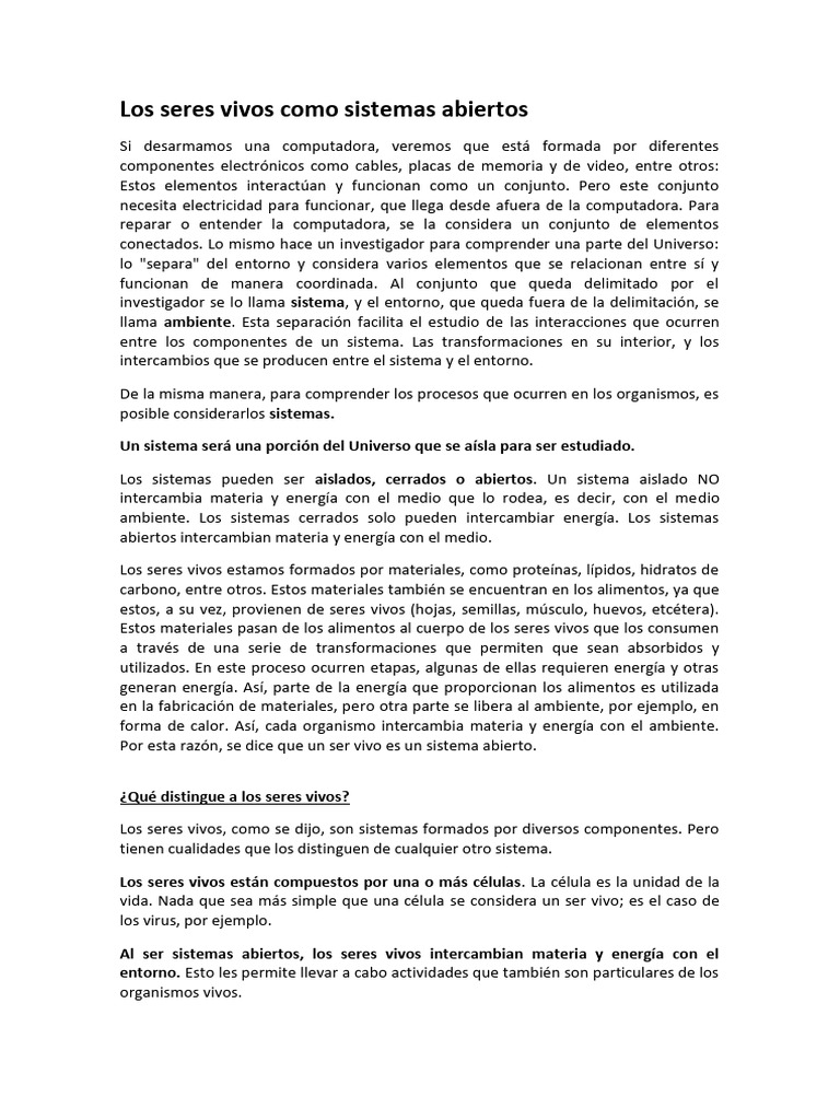 Seres Vivos Biologia | PDF | Biología Celular) | Organismos