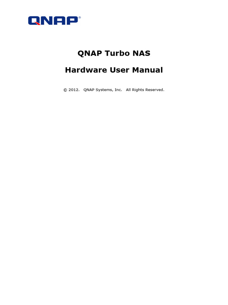 20140618-QNAP Turbo NAS Hardware Manual ENG | PDF | Backup | Random ...