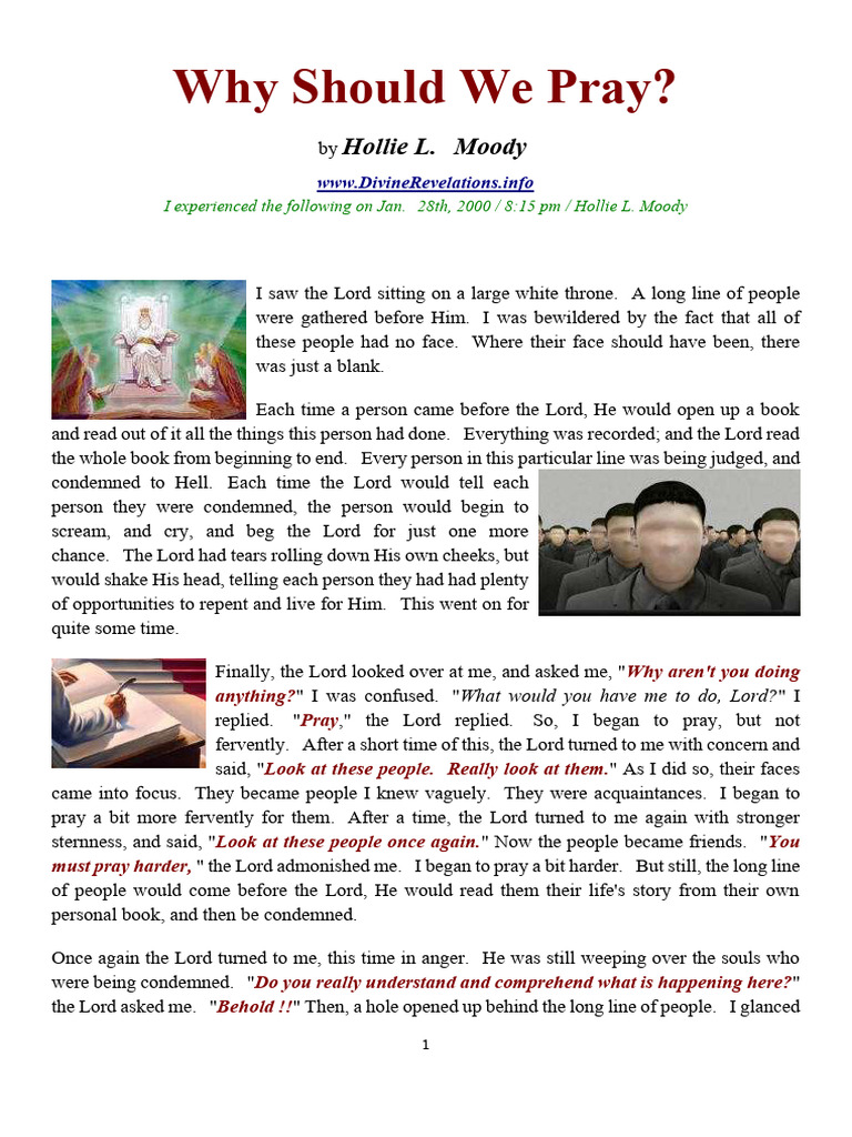 Why Should We Pray by Hollie l Moody | PDF