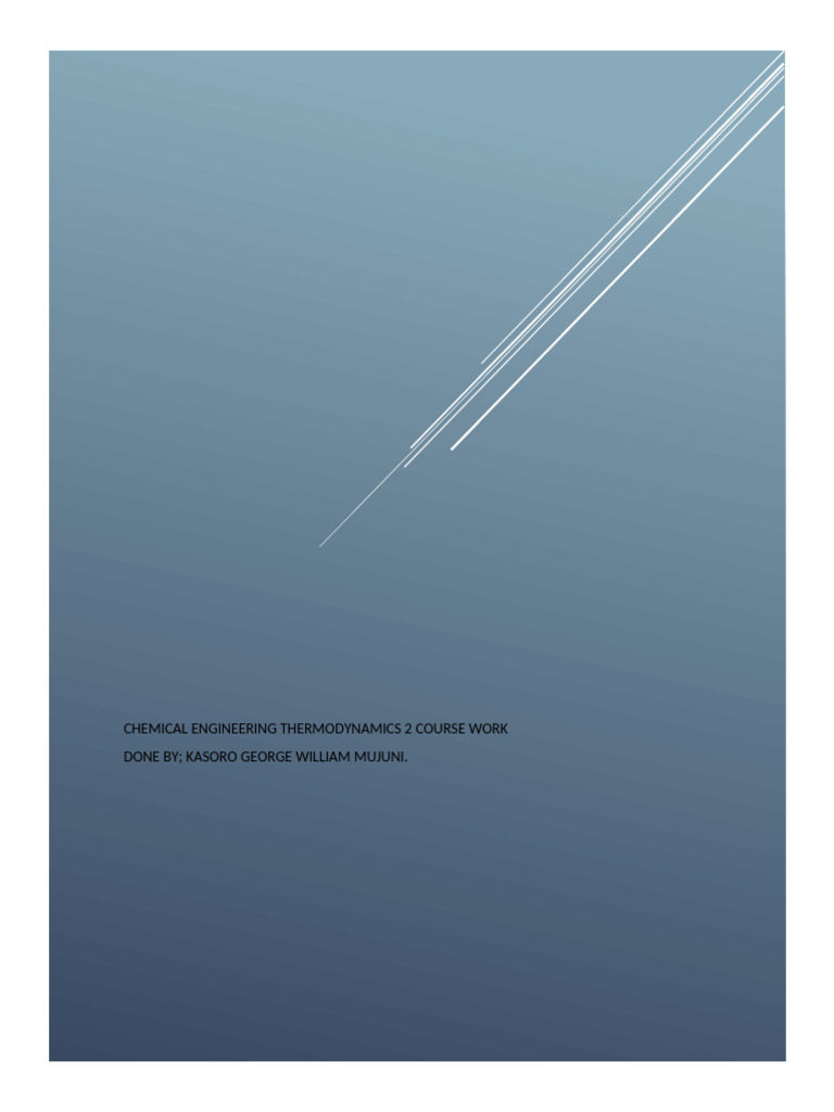 Thermodynamics 2 Course Work | PDF | Applied And Interdisciplinary ...