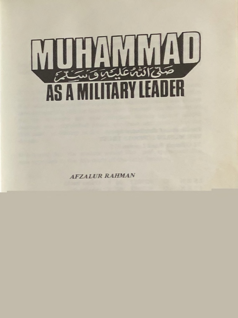 Muhammad: A Military Leader's Legacy | PDF | Prophets And Messengers In ...