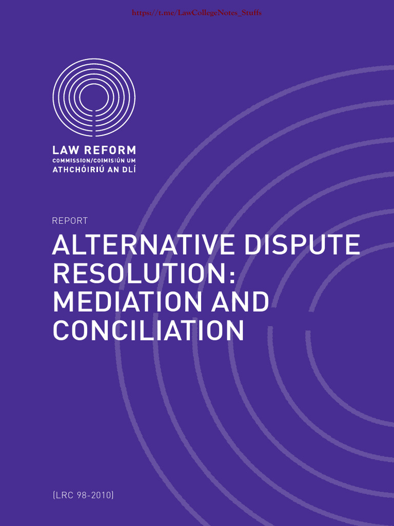 Alternate Dispute Resolution, Mediation & Conciliation | PDF | Alternative Dispute Resolution ...