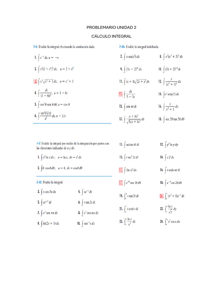 Problemario U2 | PDF