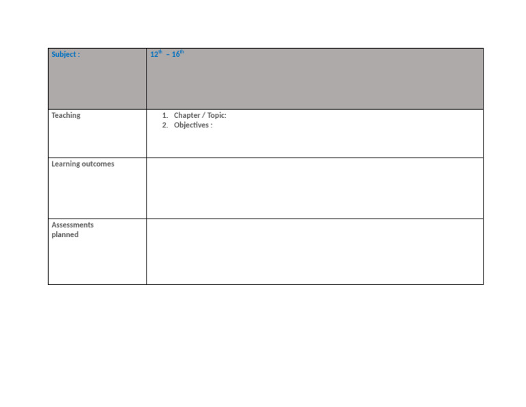 Weekly Plan Grade 4 | PDF