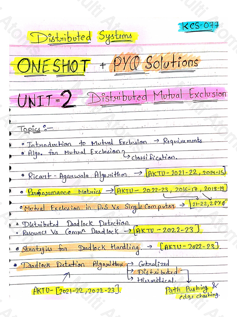 Distributed System Unit 2 by MultiAtoms | PDF