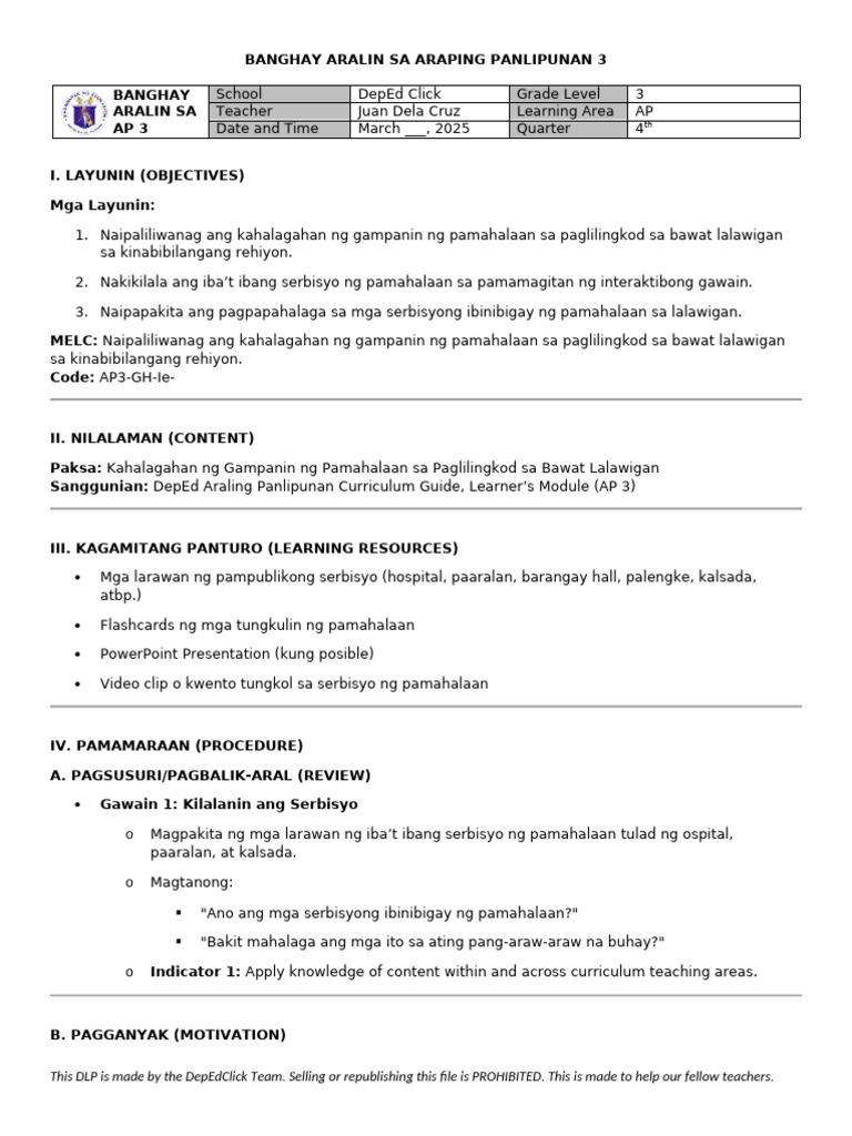 CO_Q4_DLP_AP 3_DepEdClick | PDF