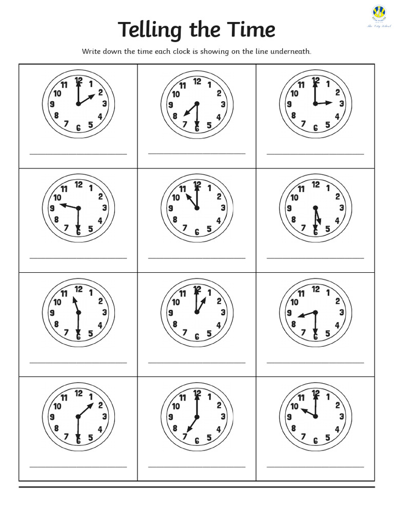 time practise worksheet | PDF