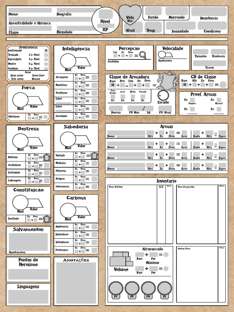 Ficha Pathfinder 1 | PDF