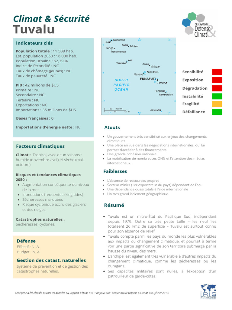 Vulnérabilités climatiques de Tuvalu | PDF | Cyclones tropicaux ...