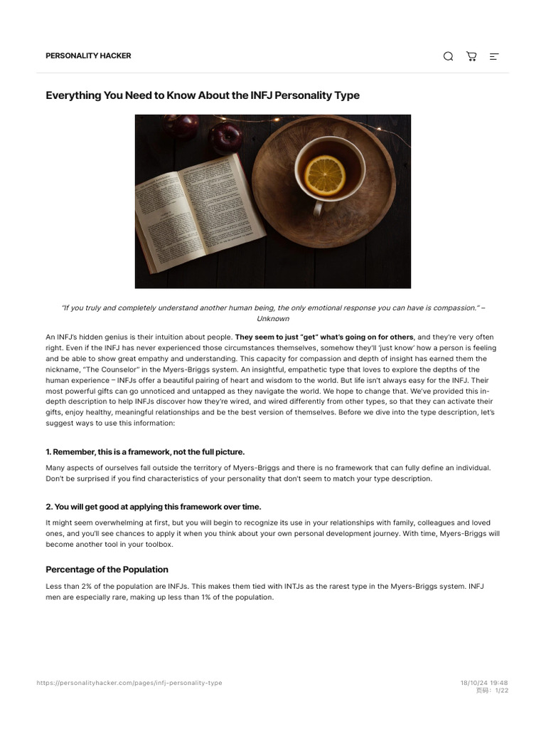 Everything You Need To Know About The INFJ Personality Type | PDF | Mind | Empathy