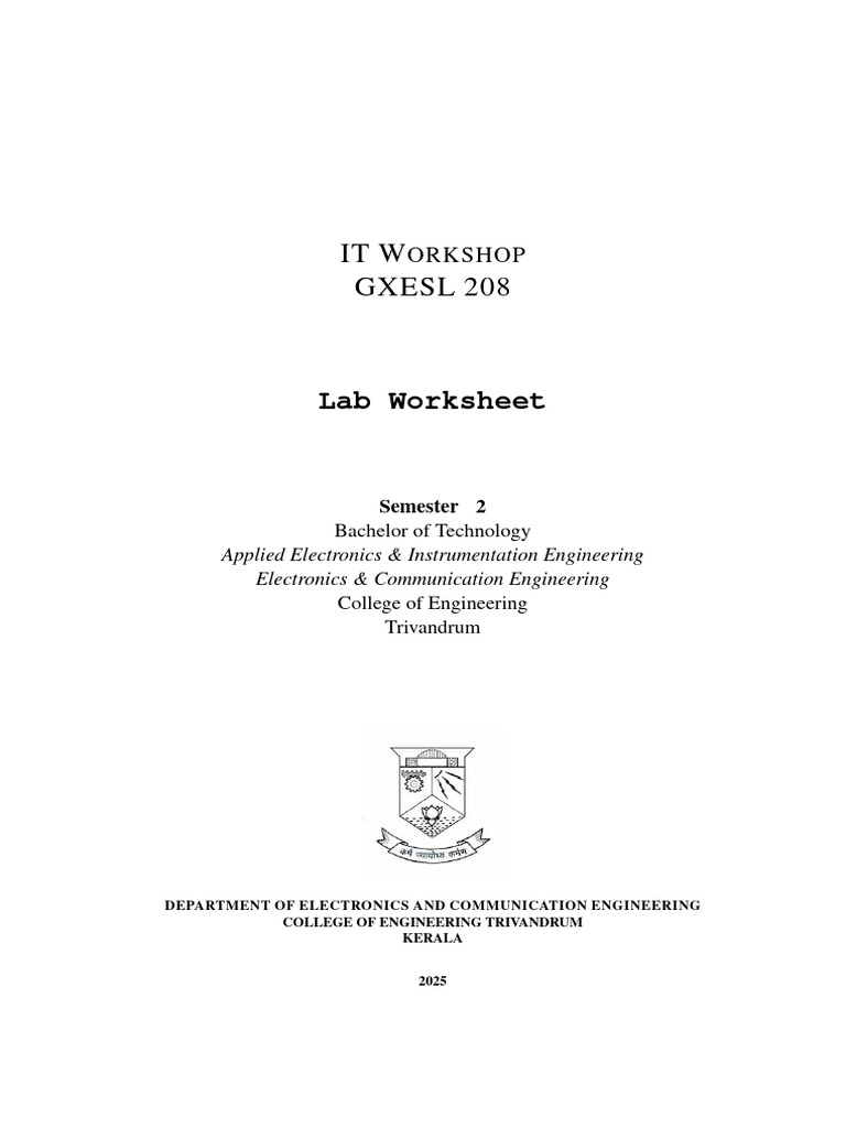 GXESL208 IT Workshop Worksheet 250305 085447 | PDF | Booting | Solid ...