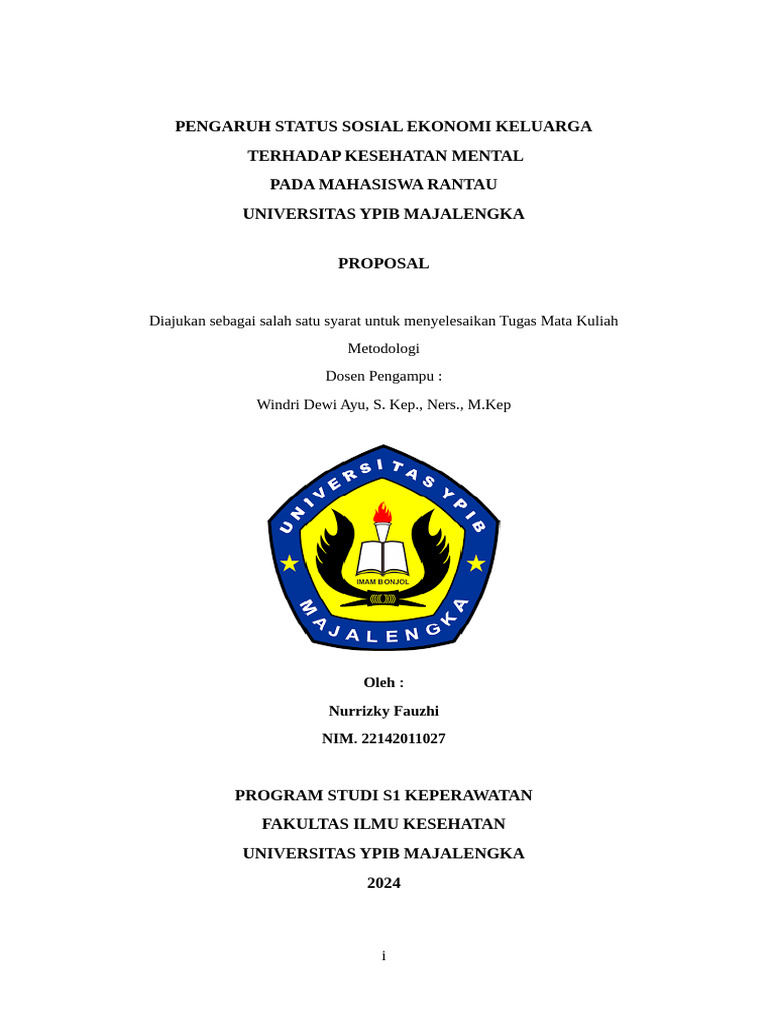 Dampak Status Ekonomi pada Kesehatan Mental Mahasiswa | PDF