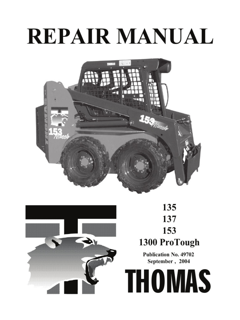 Thomas Loader Repair Manual Guide | PDF | Bearing (Mechanical ...
