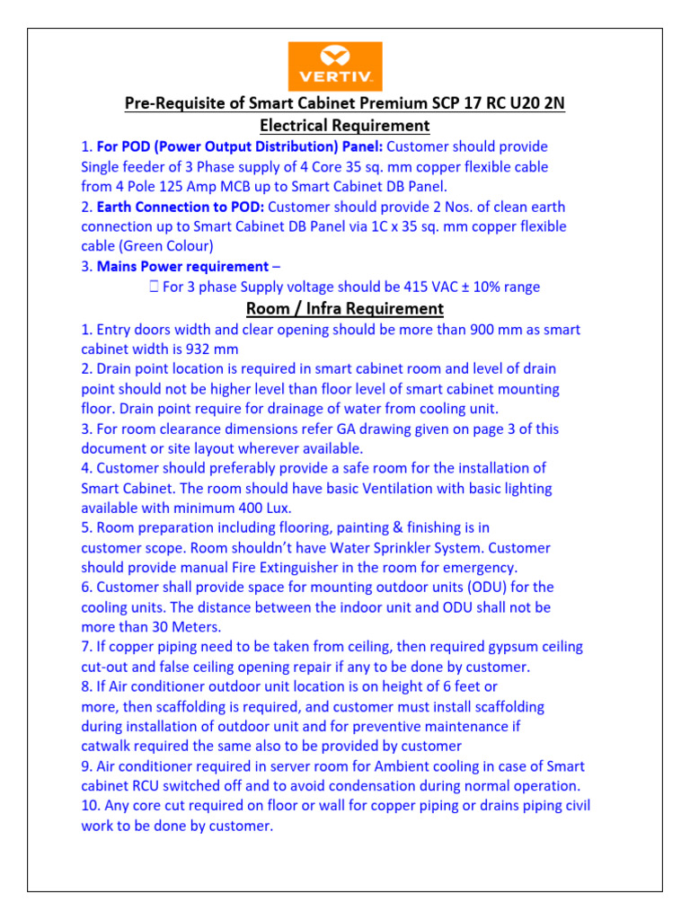 Vertiv Pre-Requisite of SCP-17 RC U20 2N Rack Mount UPS | PDF ...