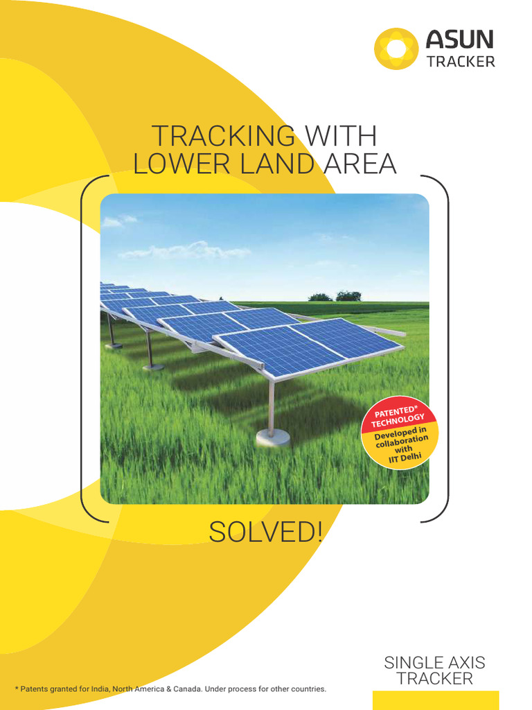 Asun Single Axis Tracker: Land-Saving Tech | PDF | Solar Energy ...