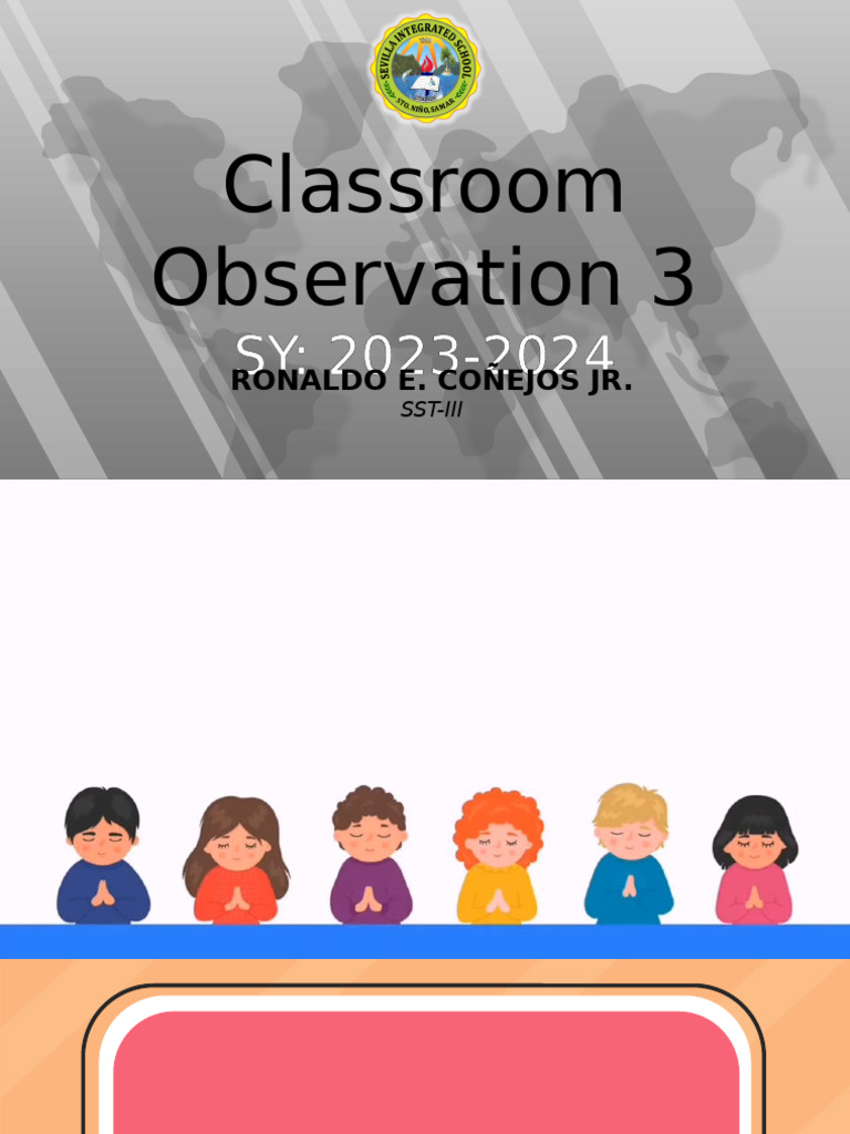 Classroom Observation 3-AP 10 - Week3 - 2023-2024 | PDF
