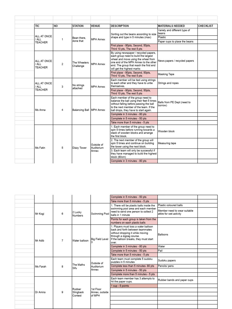 EXPLORACE (Interact Team Building) - | PDF
