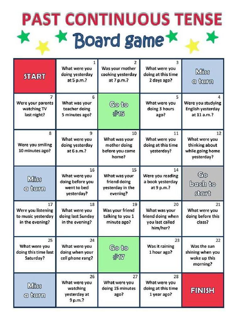 Board Game Past Cont | PDF