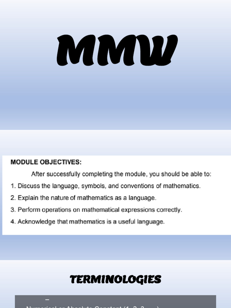 MMW Sets | PDF