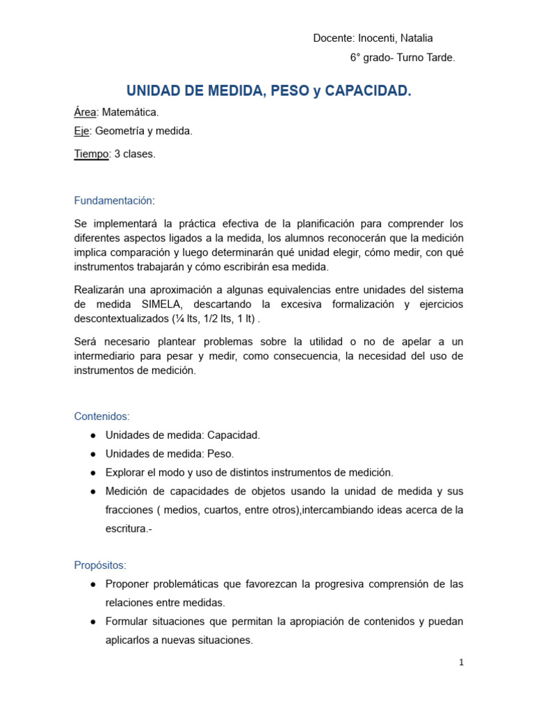 Secuencia de Medida 6 GRADO | PDF | Kilogramo | Medición