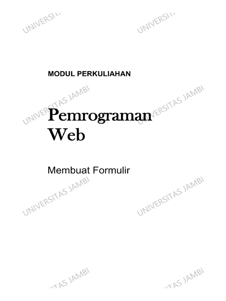 Modul HTML Form | PDF
