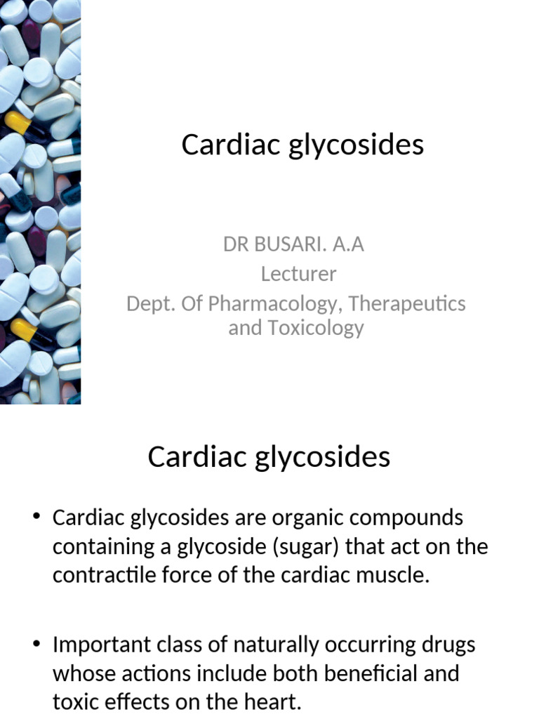 Cardiac Glycosides New | PDF | Cardiovascular System | Cardiology
