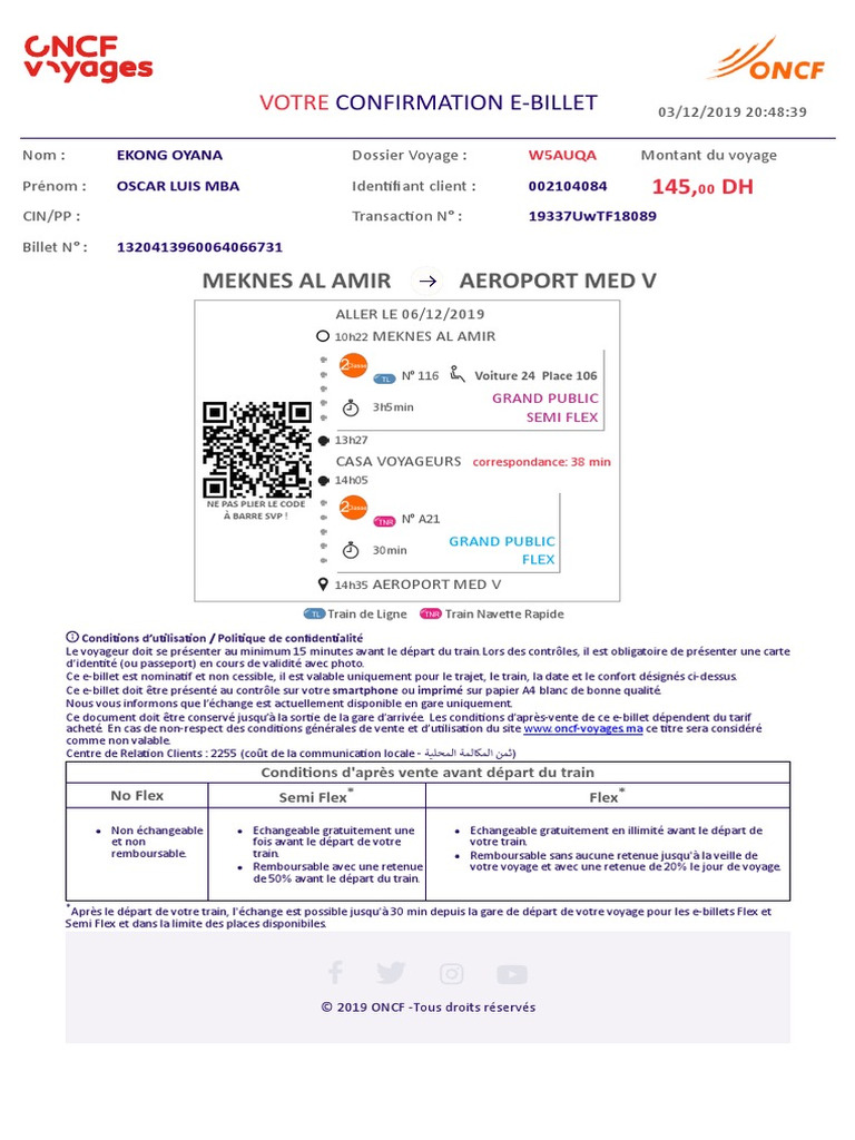 Tickets Onsf 1 | PDF