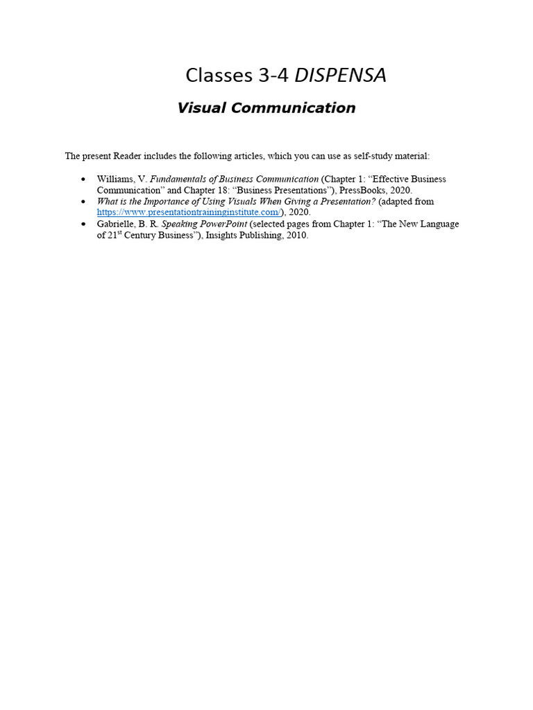 Class 3-4 DISPENSA_23-24_visual communication | PDF | Communication | Nonverbal Communication