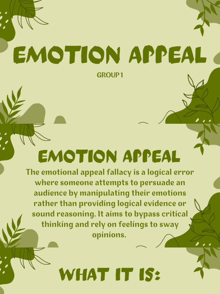 Understanding Emotion Appeal Fallacy | PDF
