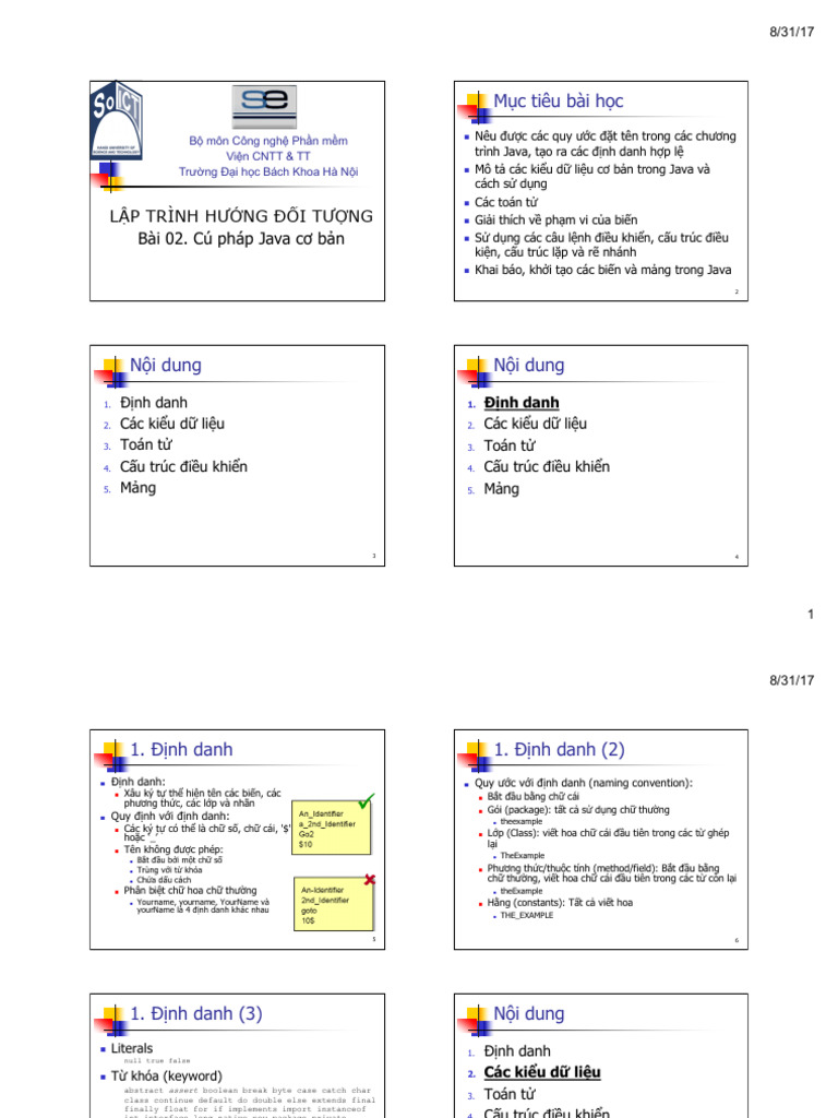 Bai 02 - Cu phap Java co ban | PDF