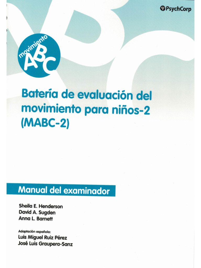 MABC-2. Manual Del Examinador | PDF