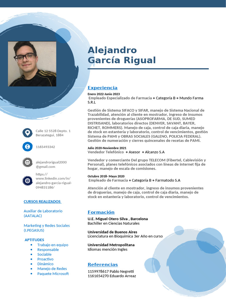 CV Alejandro Garcia | PDF | Argentina