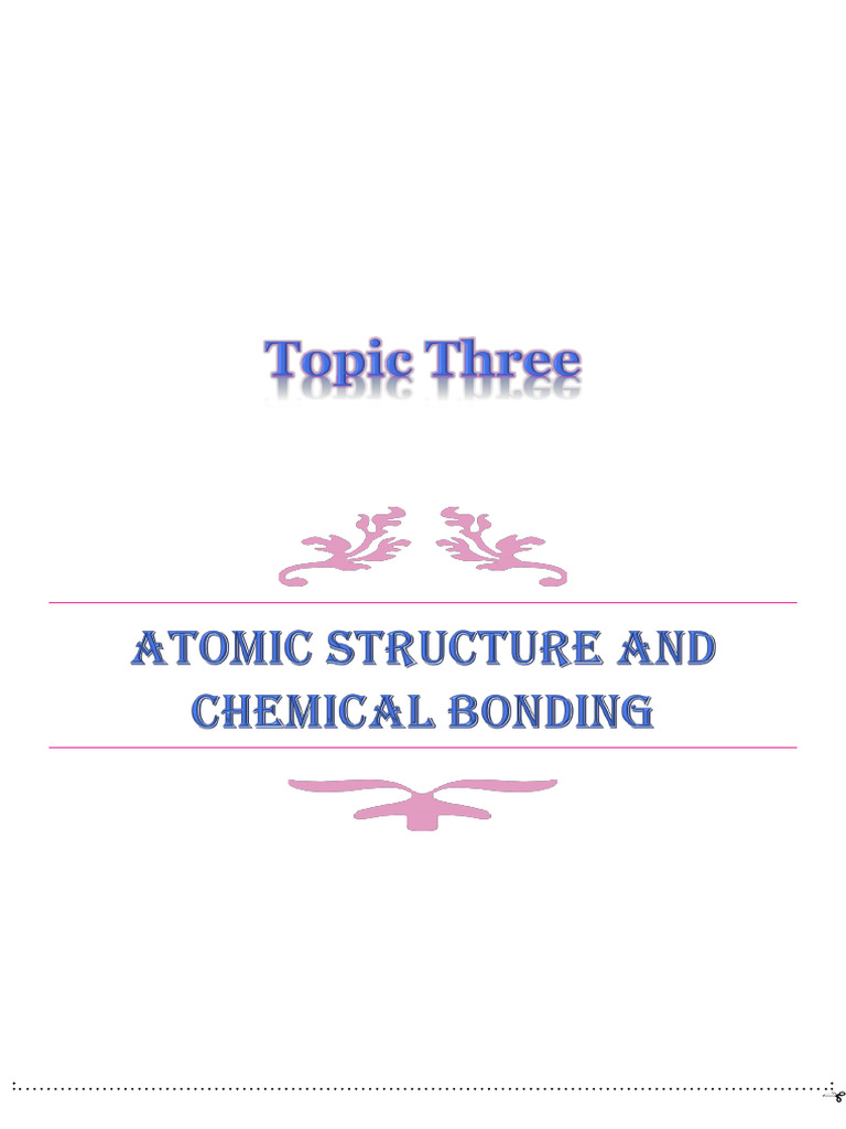 Class 9 Chemistry: Atomic Structure & Bonding | PDF | Chemical Bond | Ion