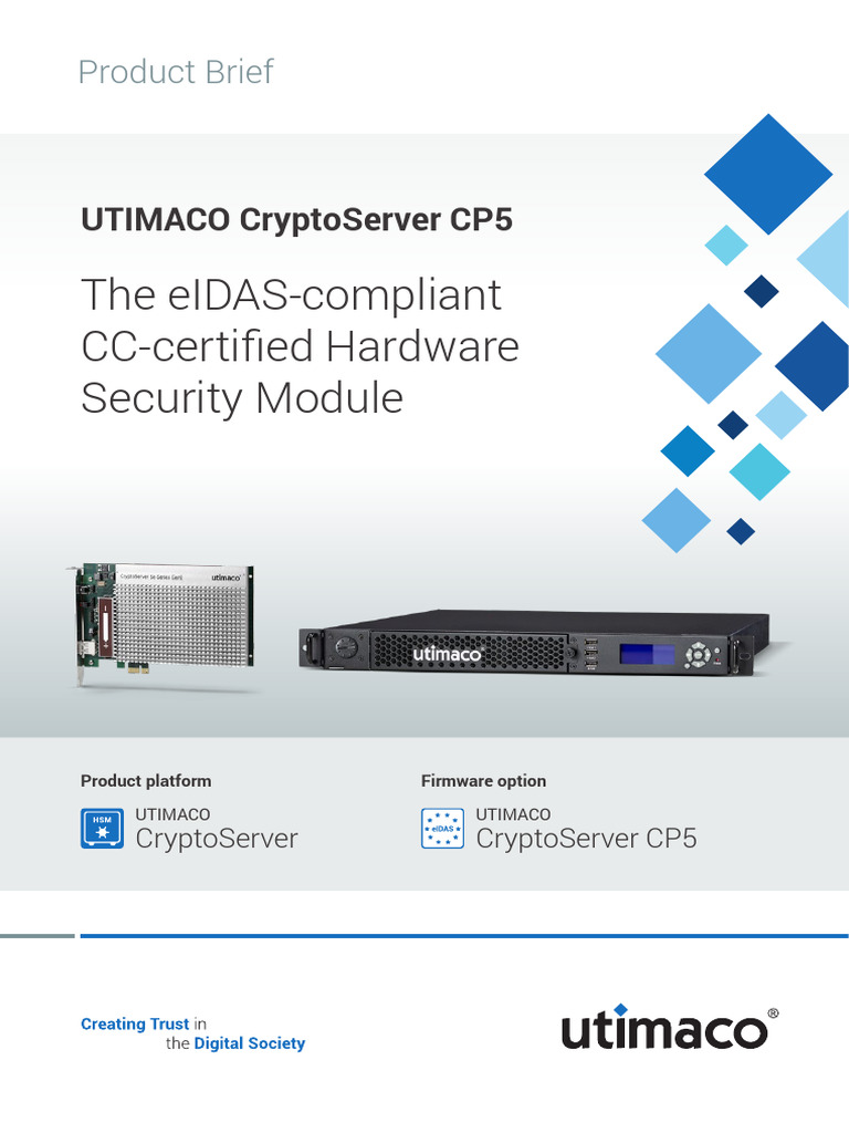UTIMACO Product Brief CryptoServer CP5 A4 EN 20210819 | PDF | Computer Science | Computer Security